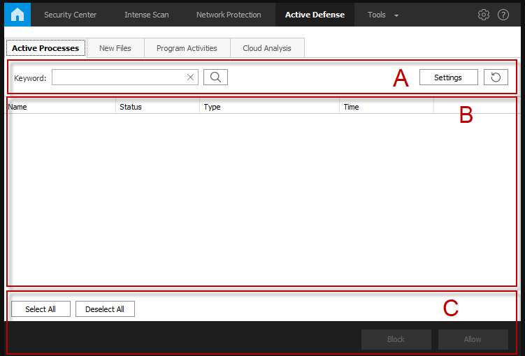 Managing Active Process